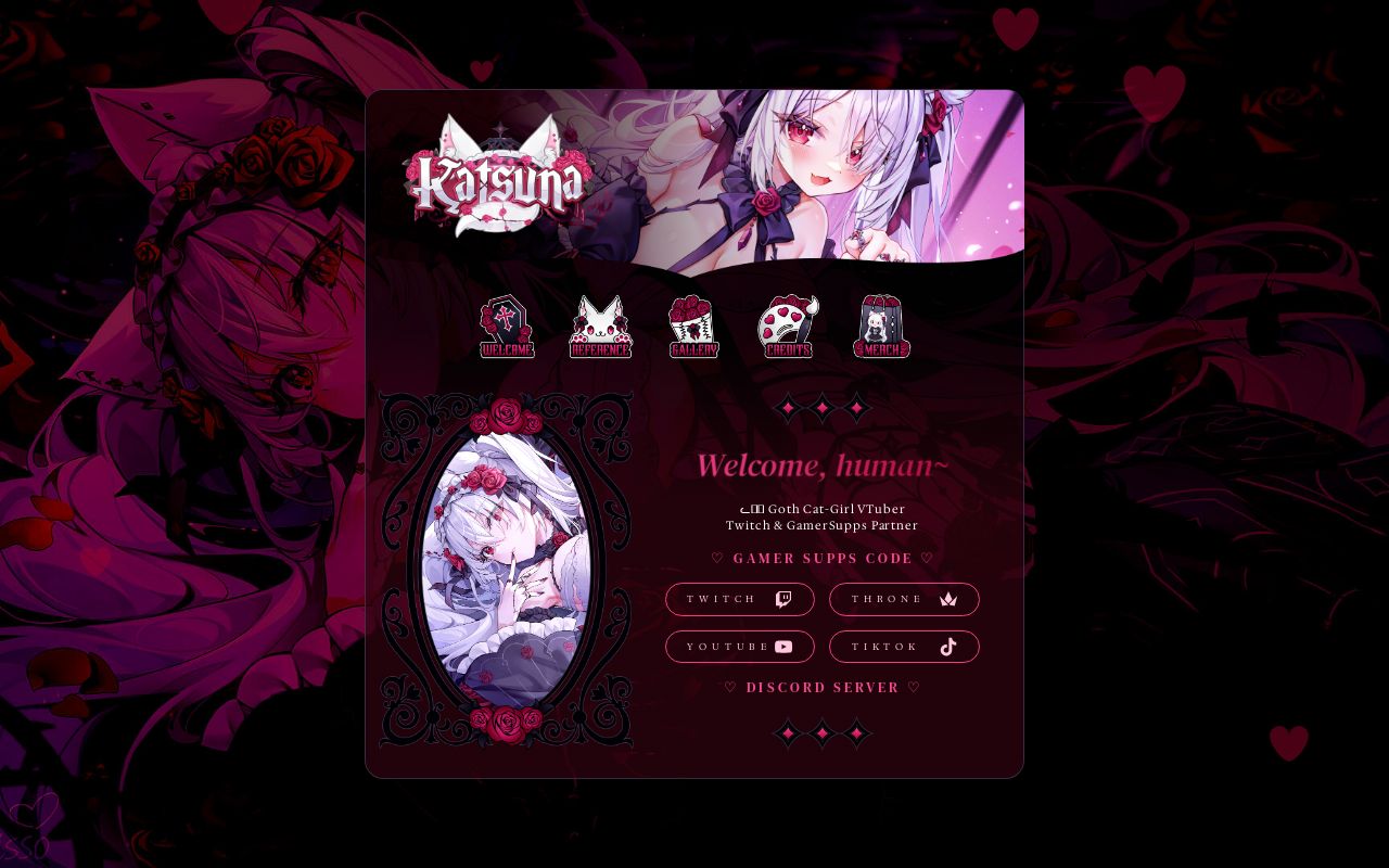 Katsuna | Goth Cat Girl VTuber